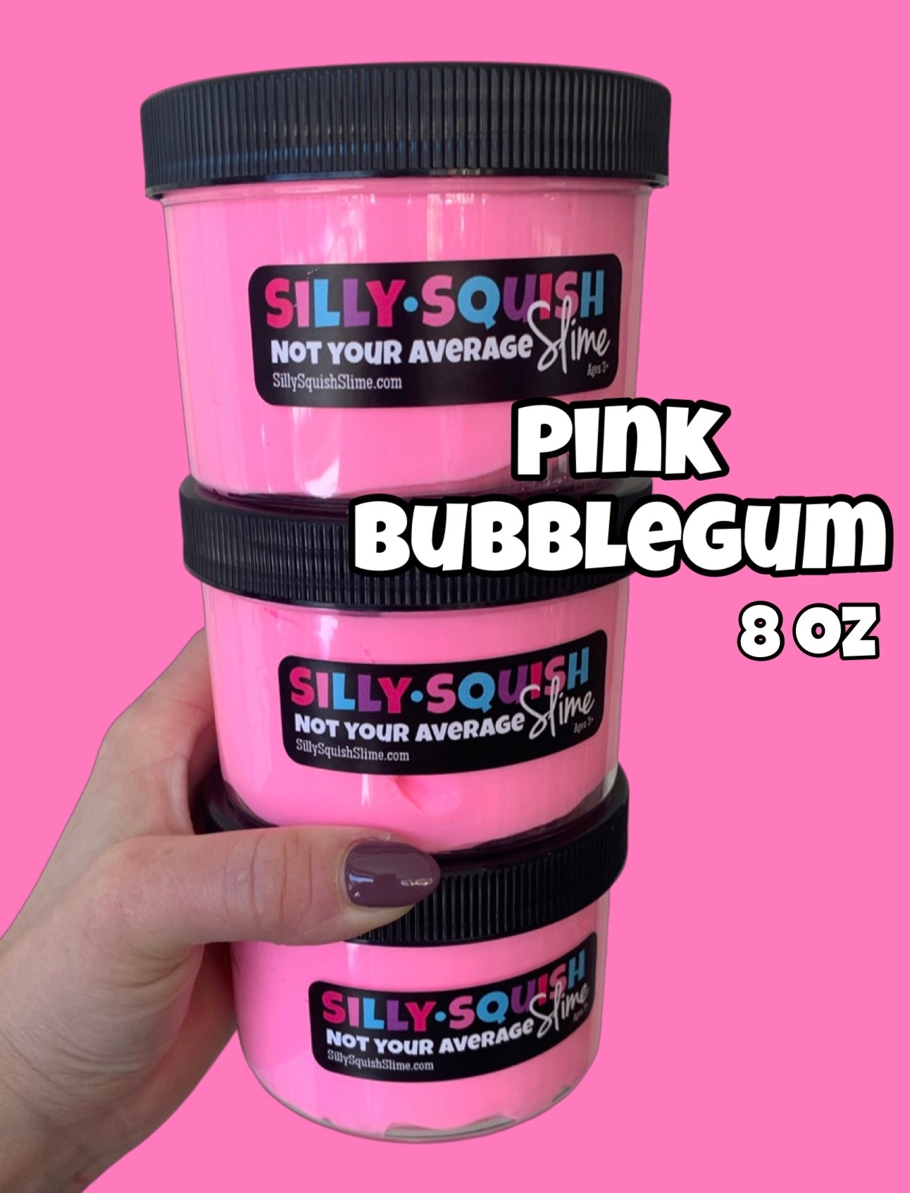 Pink Bubblegum Slime Silly Squish Slime